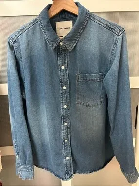 Lucky Brand | Tops | Lucky Brand Light Blue Denim Shirt With Button ...